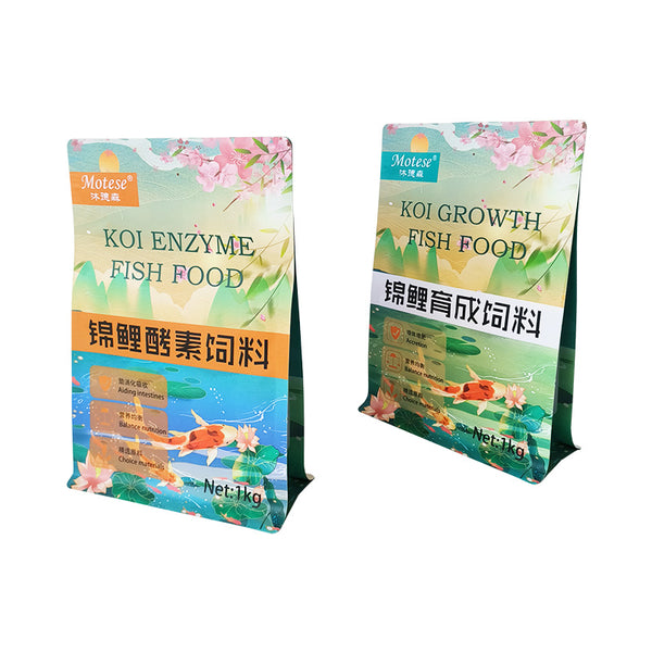 Flat Bottom Pouch for 1kg Fish Food Packaging – lingshangpkg.com